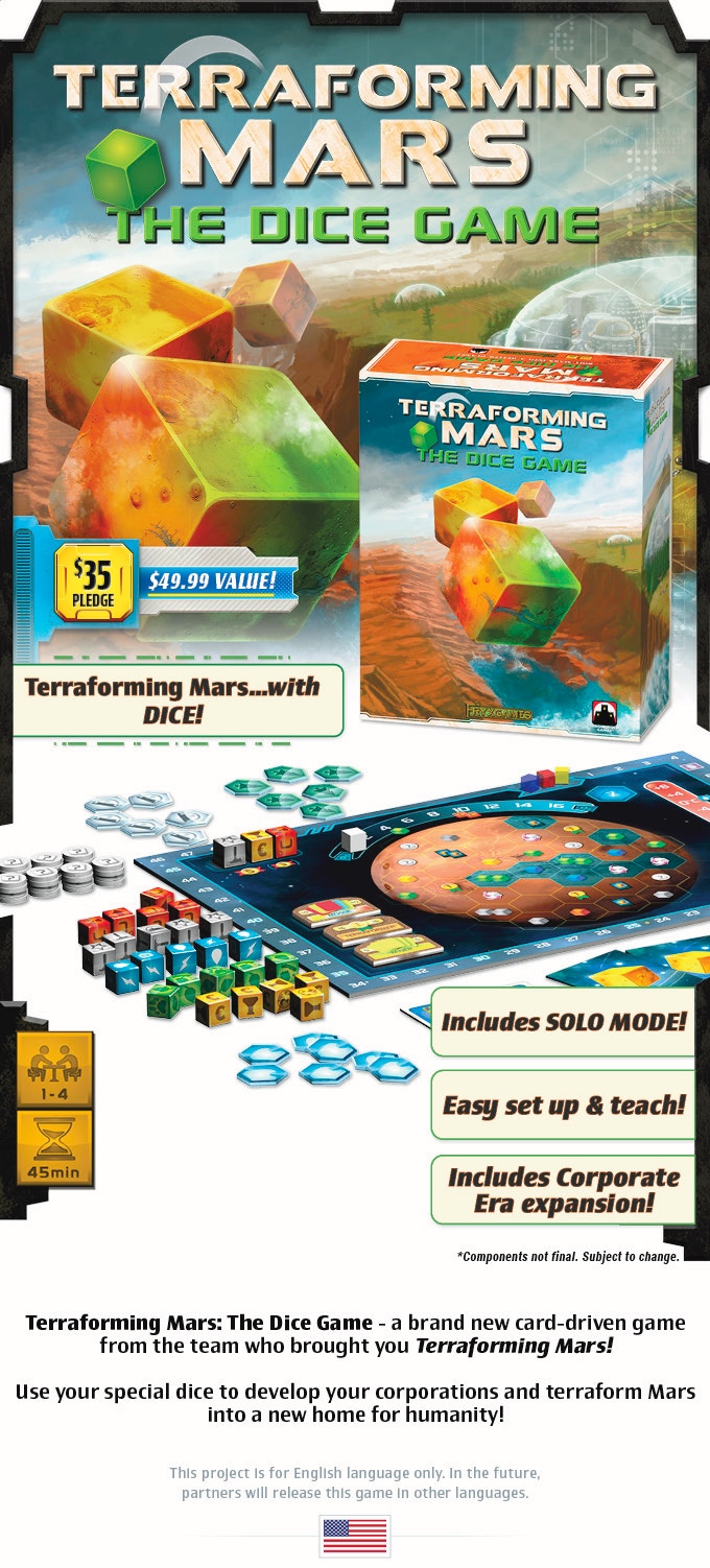 Terraforming Mars The Dice Game Socio Financement Kickstarter